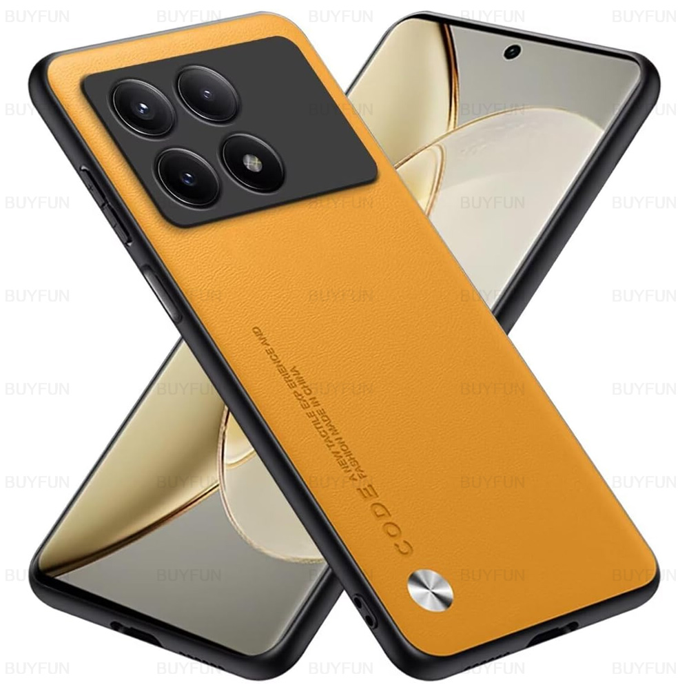 Plain Skin Leather Case On For Xiaomi Poco F6 Pro X6 Little F6Pro ...