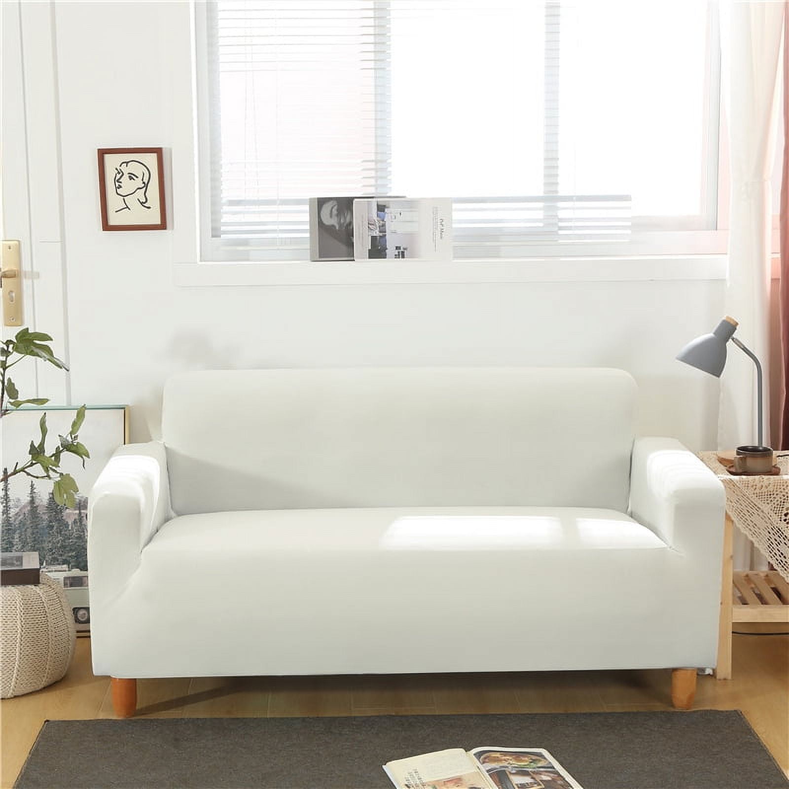 Plain Sofa Cover Elastic Sofa Slipcover Tight Wrap All-inclusive ...