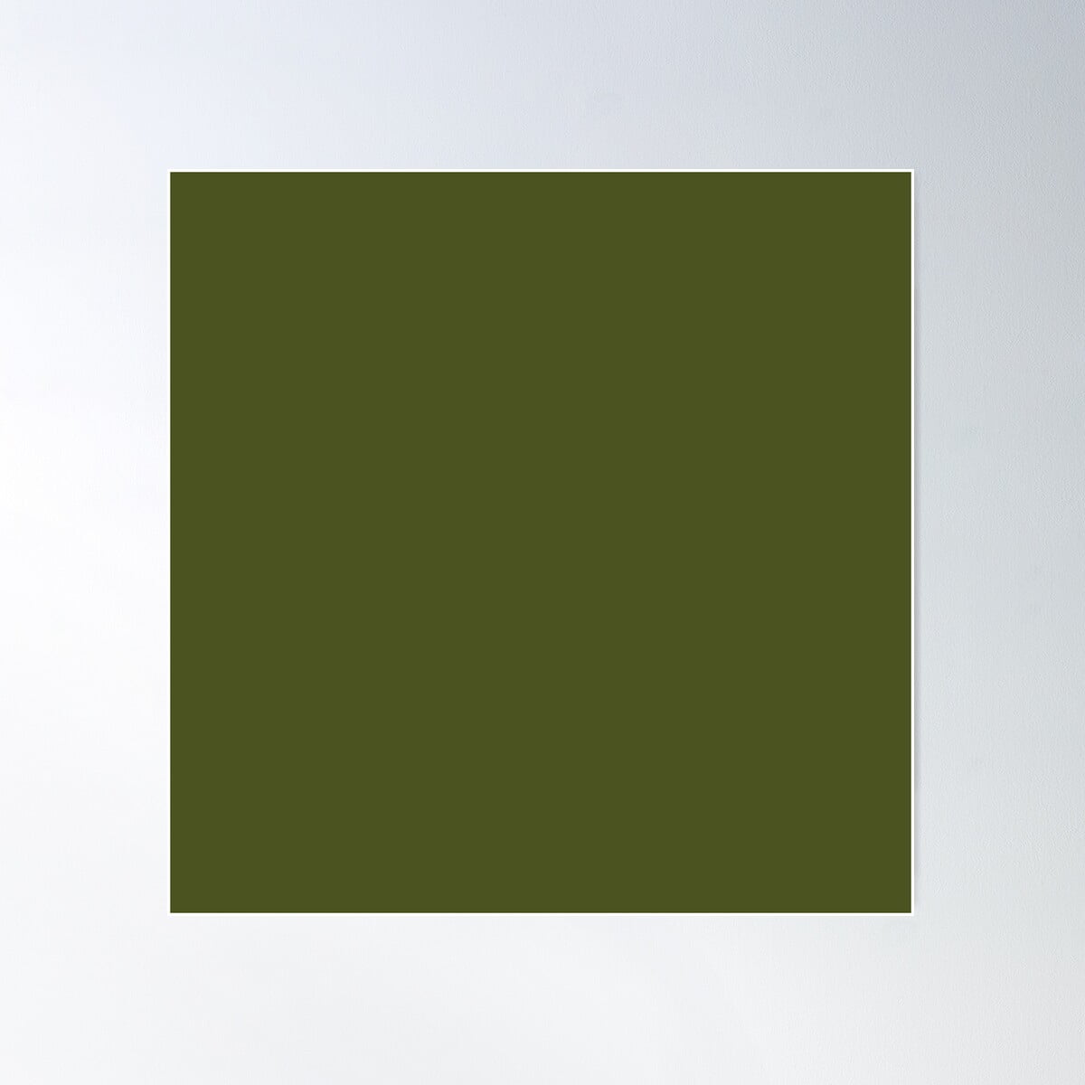 Plain|Solid Army Green Poster Wall Art, Modern Wall Decor For Living ...