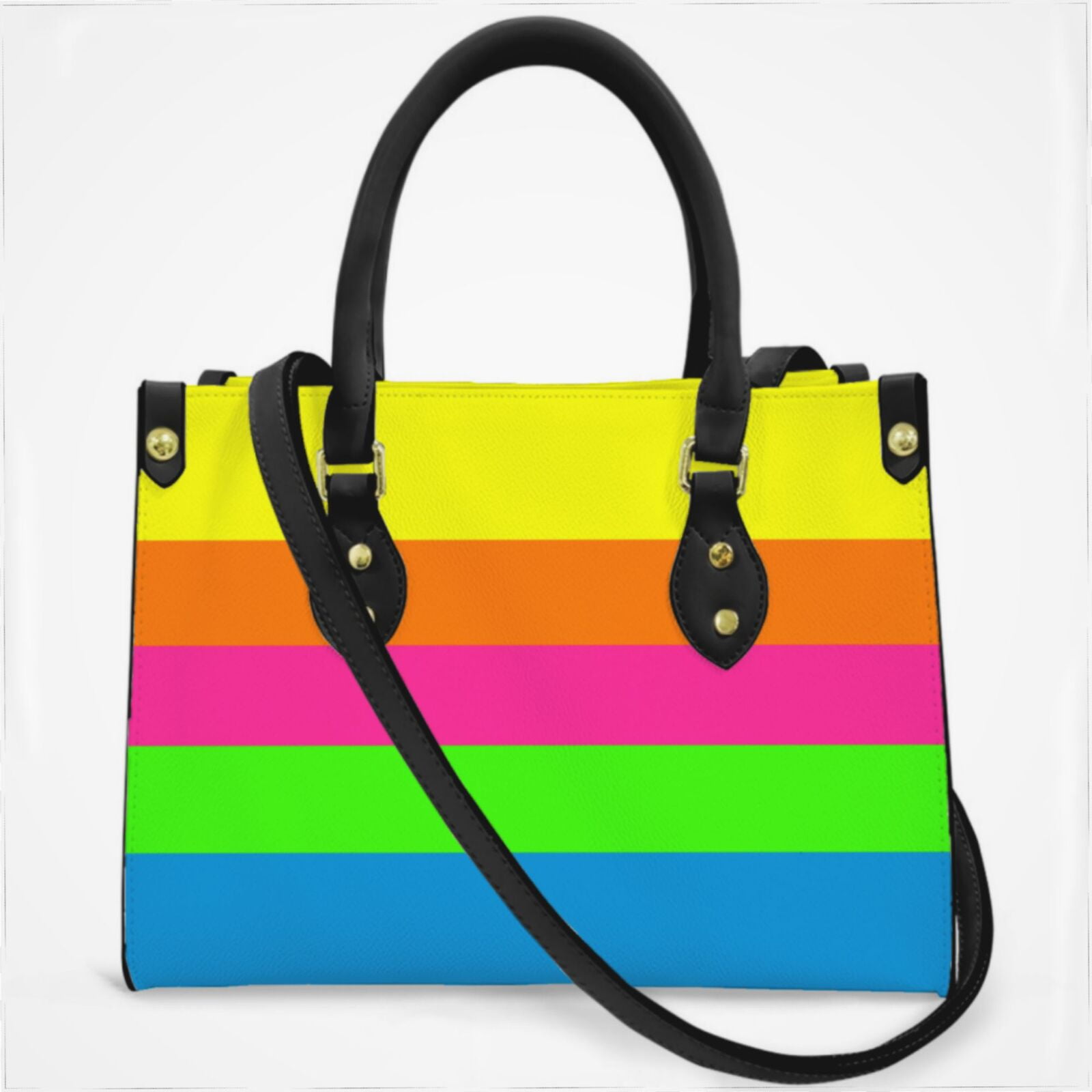 Plain Solid Neon Fluorescent Rainbow Stripes 5 Colors Cross Body Bags ...