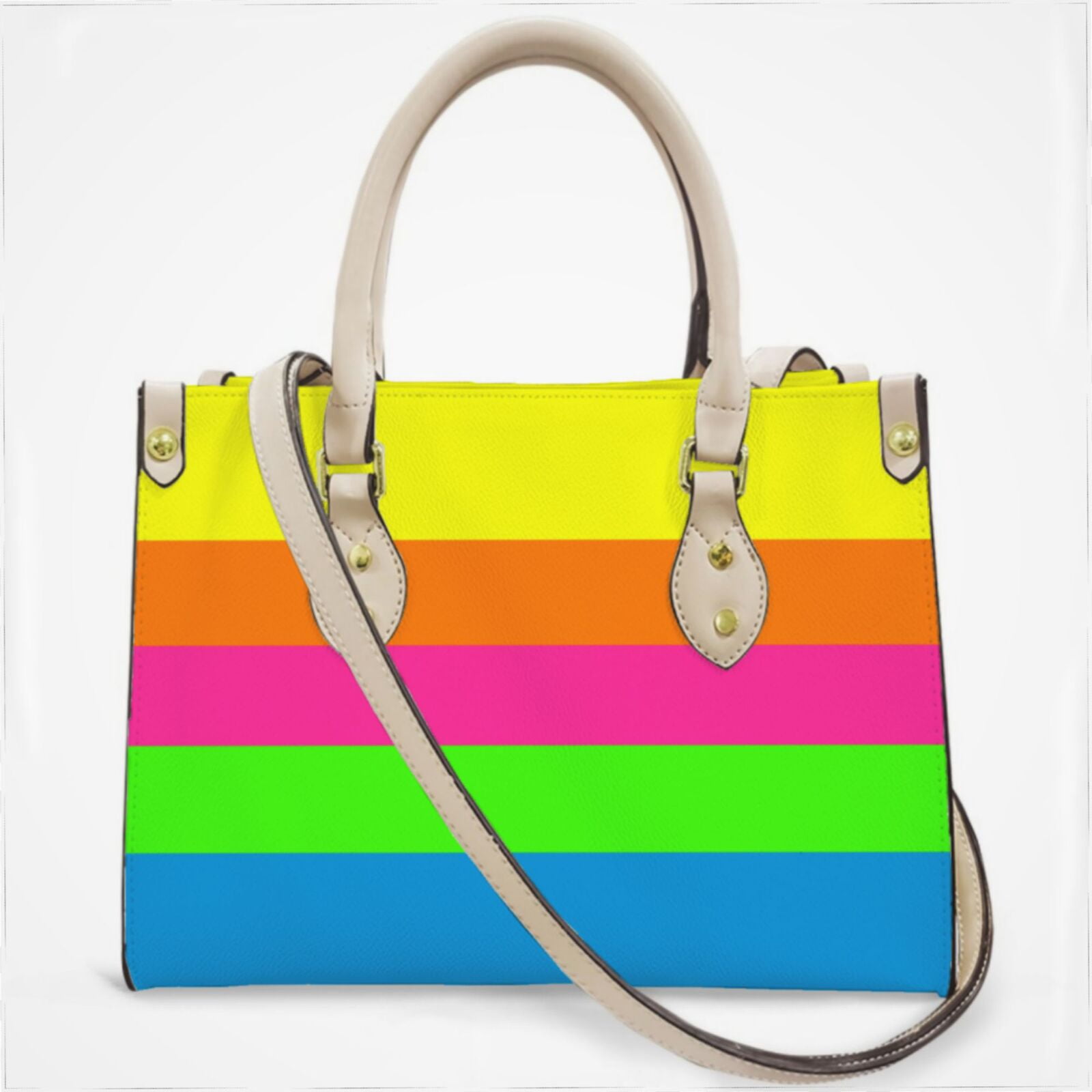 Plain Solid Neon Fluorescent Rainbow Stripes 5 Colors Cross Body Bags ...