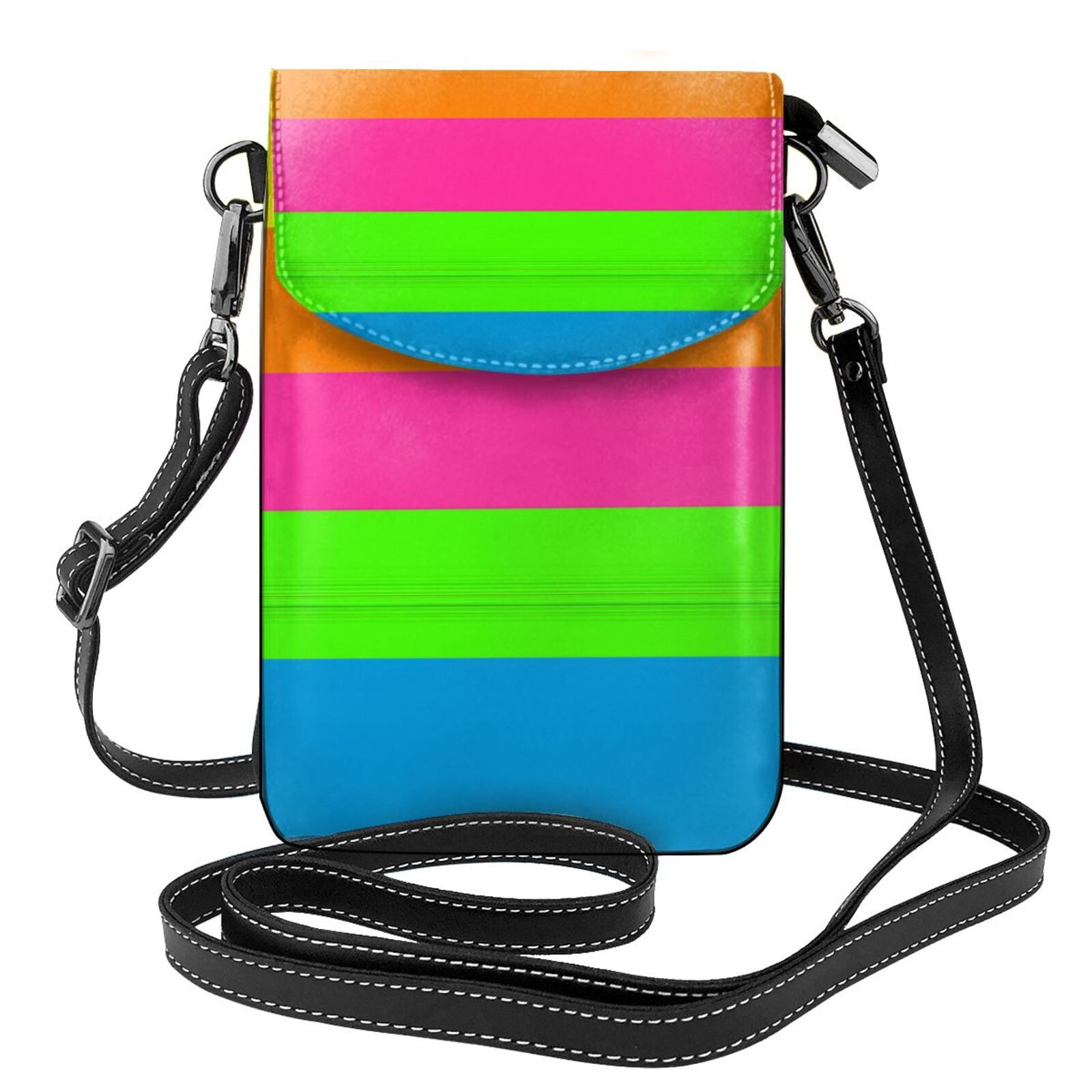 Plain Solid Neon Fluorescent Rainbow Stripes 5 Colors Vintage Women ...