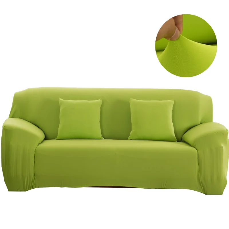 Plain Solid Stretch Sofa Cover Tight Wrap All-inclusive Sofa Cover for ...