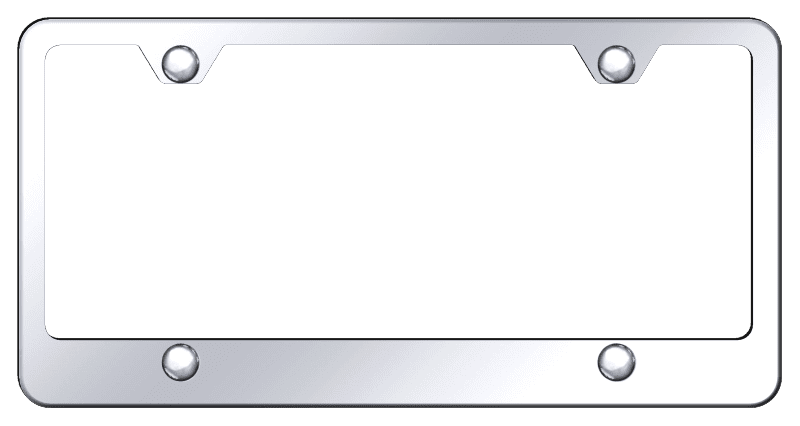 Plain Stainless Steel 4 Hole License Plate Frame (Chrome) - Walmart.com