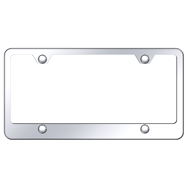 Plain Stainless Steel 4 Hole License Plate Frame (Chrome) - Walmart ...