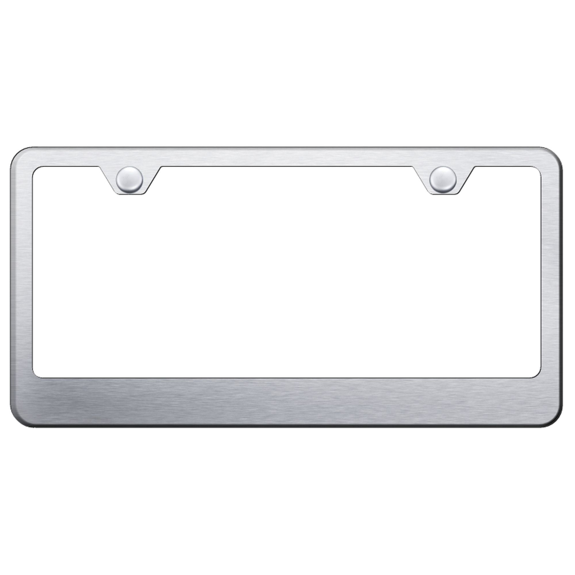 Plain Stainless Steel License Plate Frame (Brushed Chrome) - Walmart.com