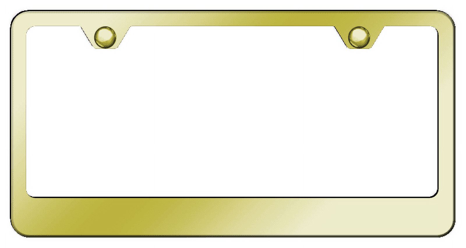 Plain Stainless Steel License Plate Frame (Gold) - Walmart.com