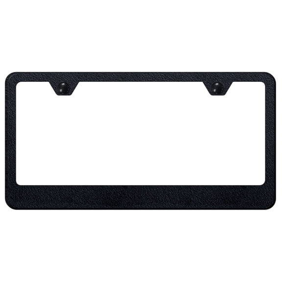 Plain Cut-Out License Plate Frame (Black) - Walmart.com