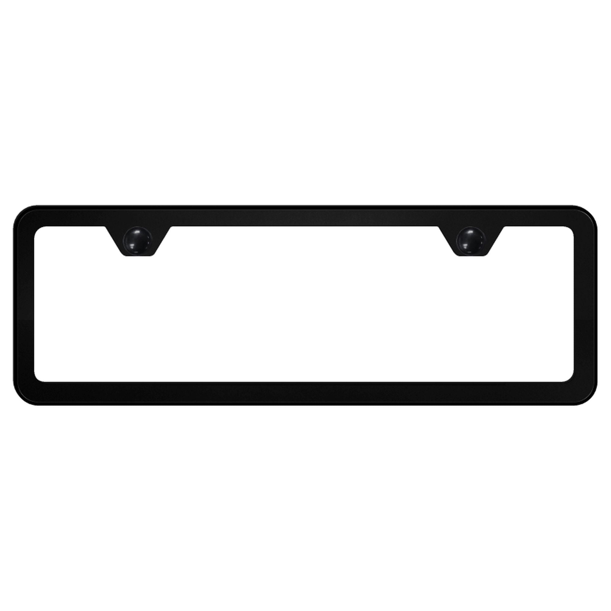 Plain Stainless Steel Mini License Plate Frame (Black) - Walmart.com
