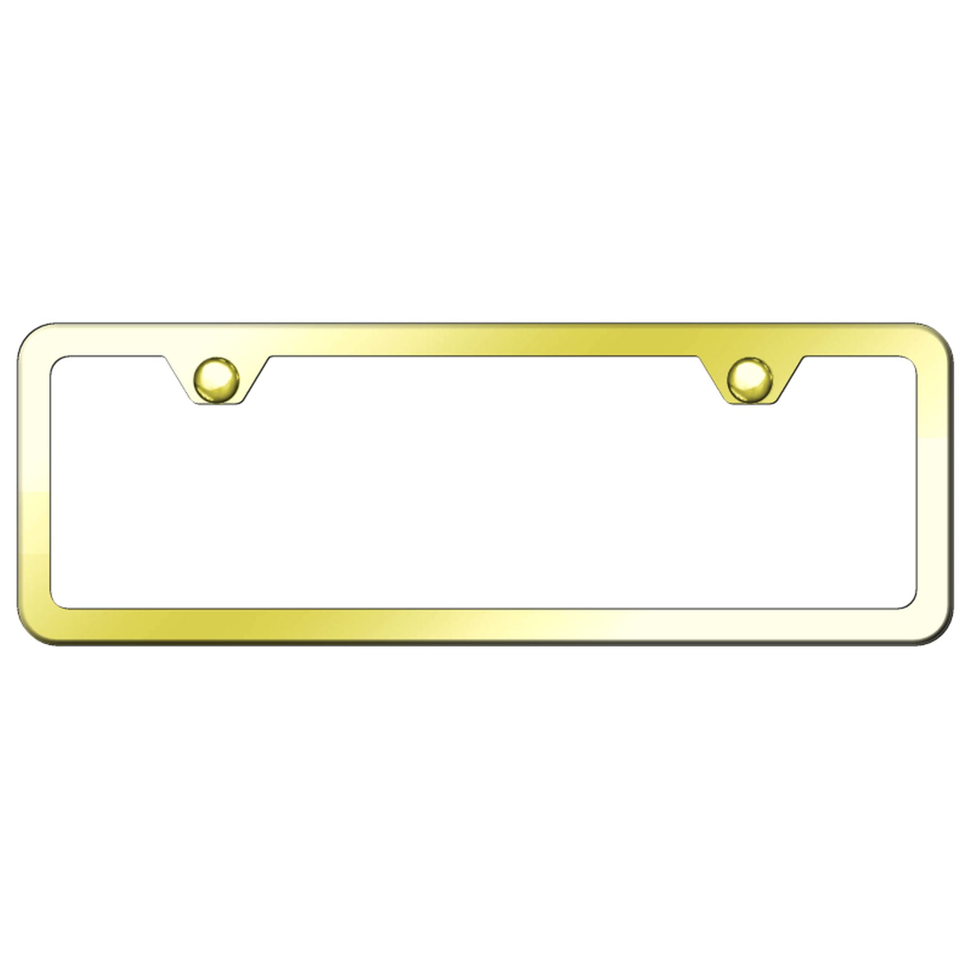 Plain Stainless Steel Mini License Plate Frame (Gold) - Walmart.com