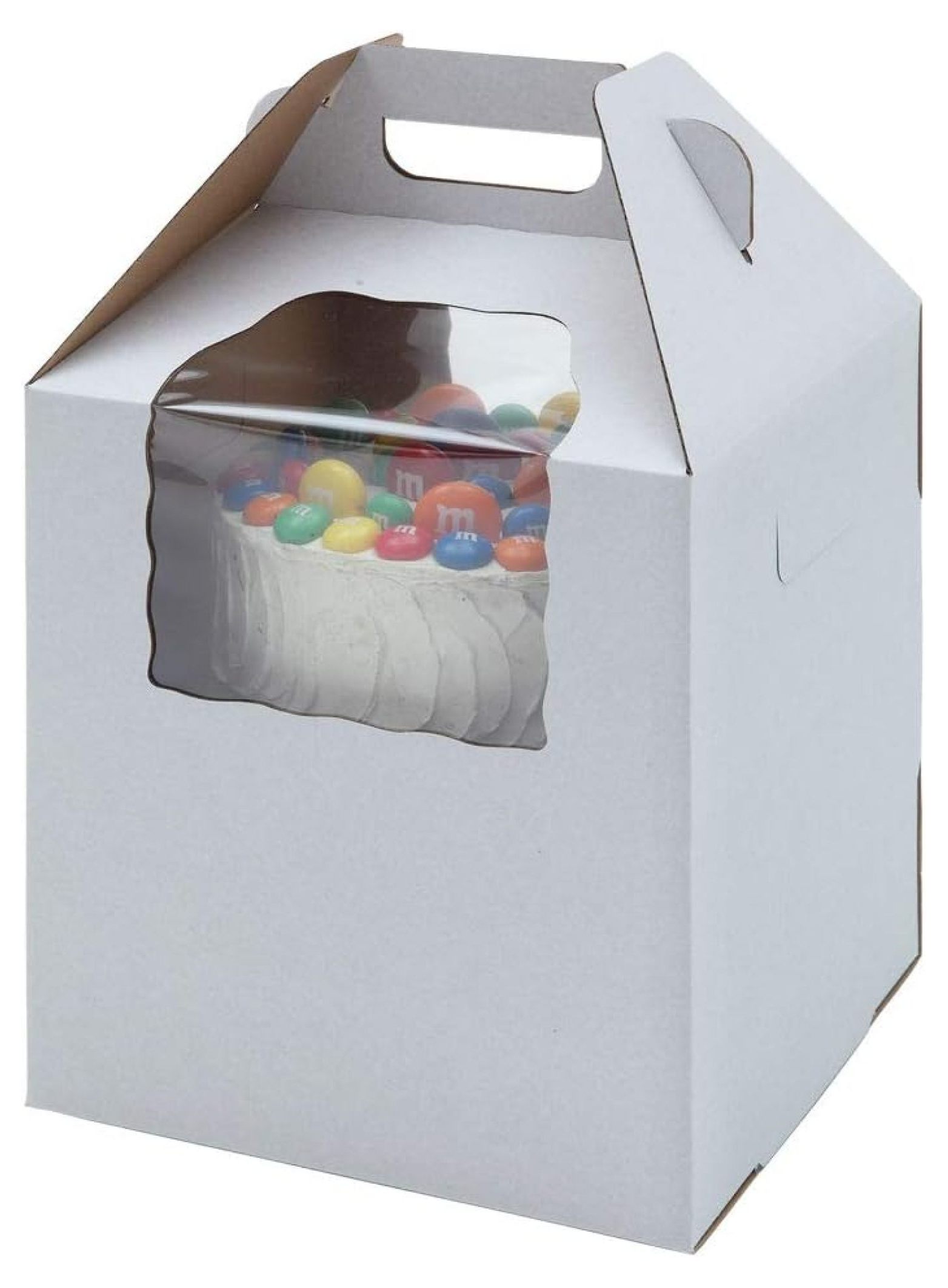 Plain Tall White/ Cake- Box 12" x 12" x 14" High with Window - 3 Each ...