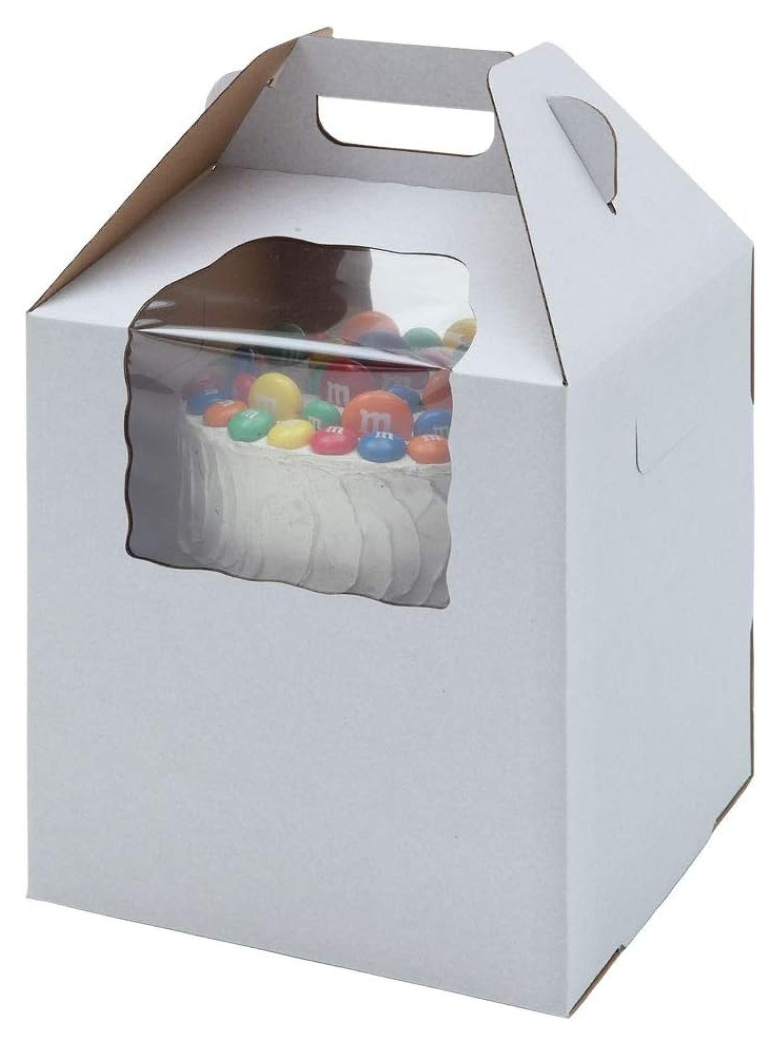 Plain Tall White/ Cake- Box 14" x 14" x 16" High with Window - Pack of ...