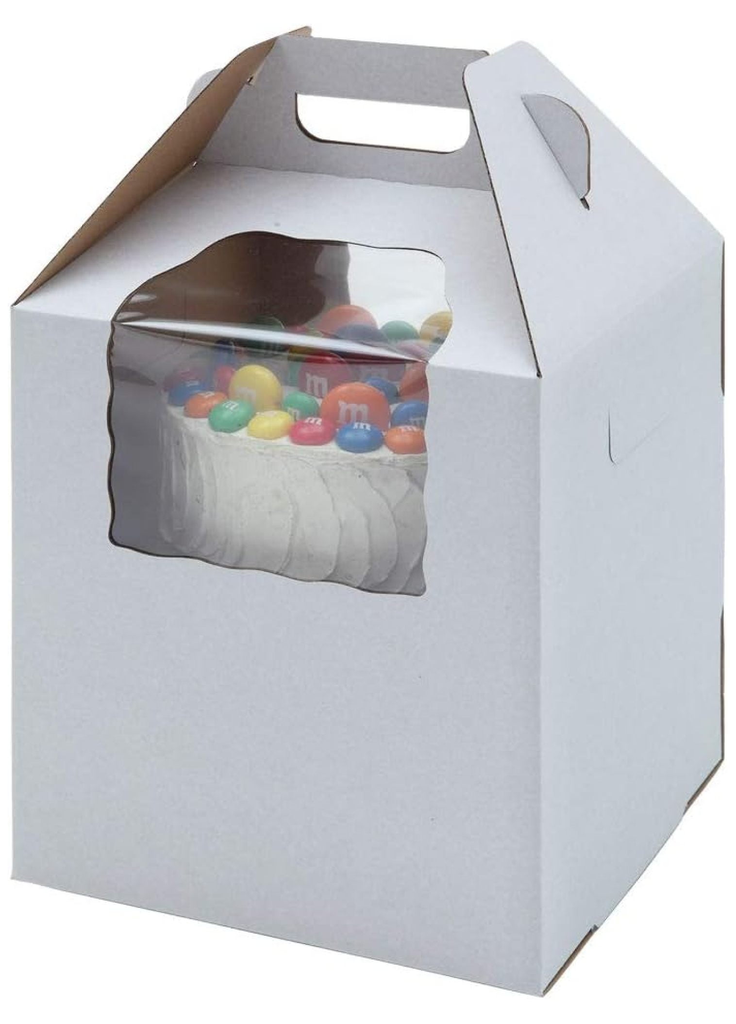 Plain Tall White/ Cake- Box 14" x 14" x 16" High with Window - Pack of ...