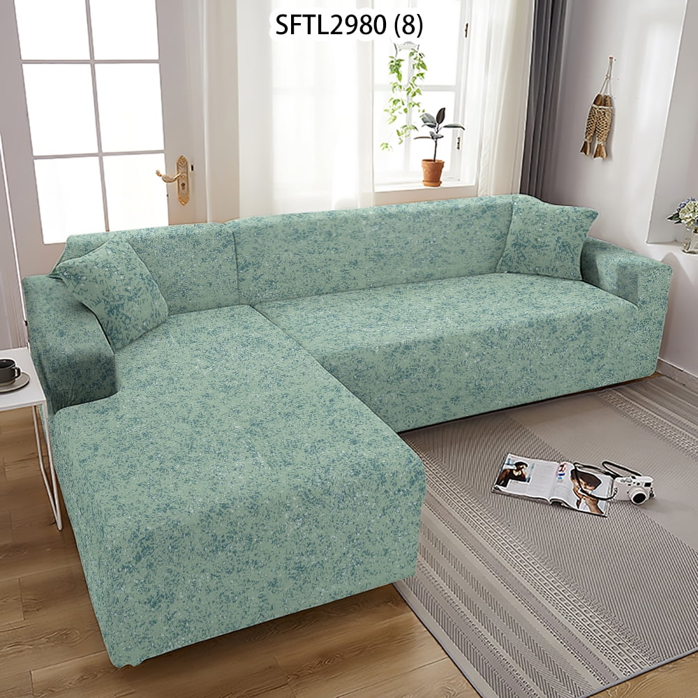 Plain Texture Casual Simplicity Sofacover L Shape 1/2/3/4-Seater Small ...