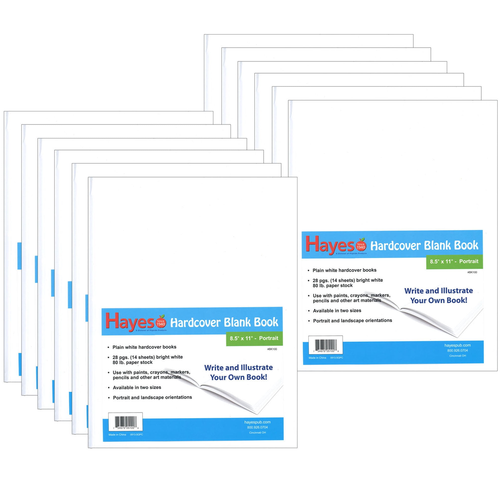 Plain White Hardcover Blank Book, 28 Pages, Set of 12 - Walmart.com