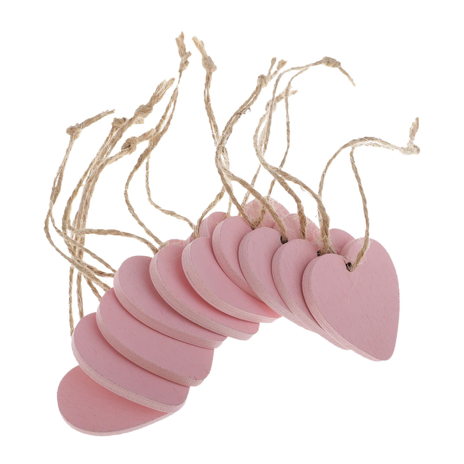 Plain Wooden Shapes Hearts Embellishment DIY Card Wood Pink - Walmart.com