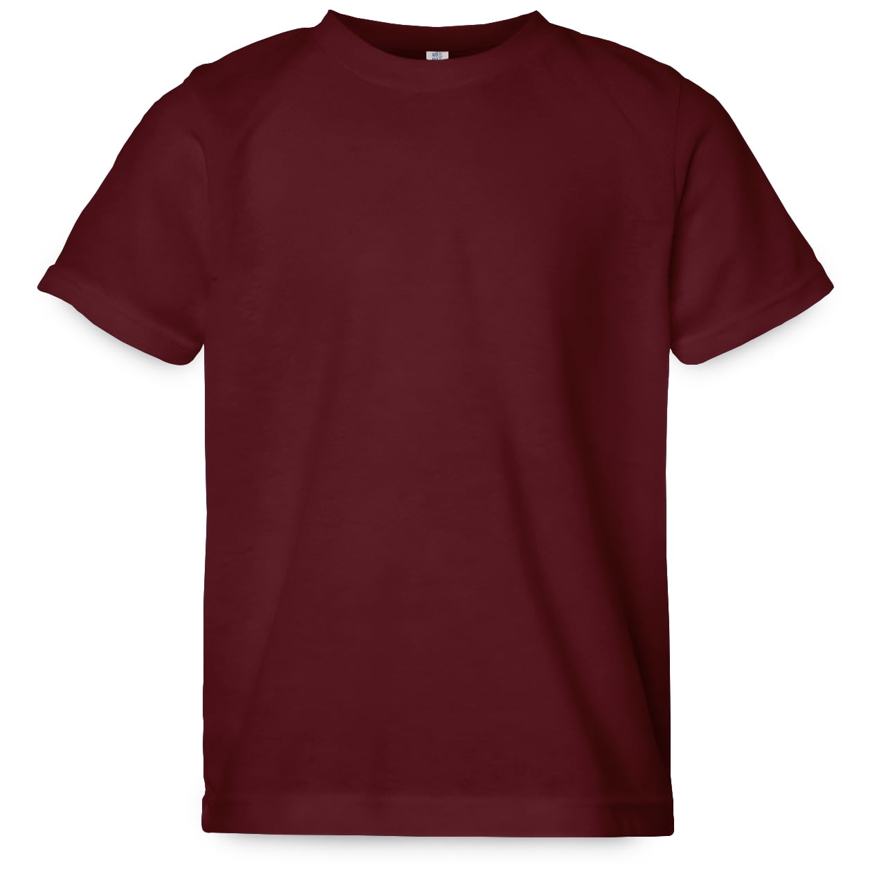 Plain Youth Short Sleeve Classic Tee (Maroon) - Maroon - Youth Sm ...