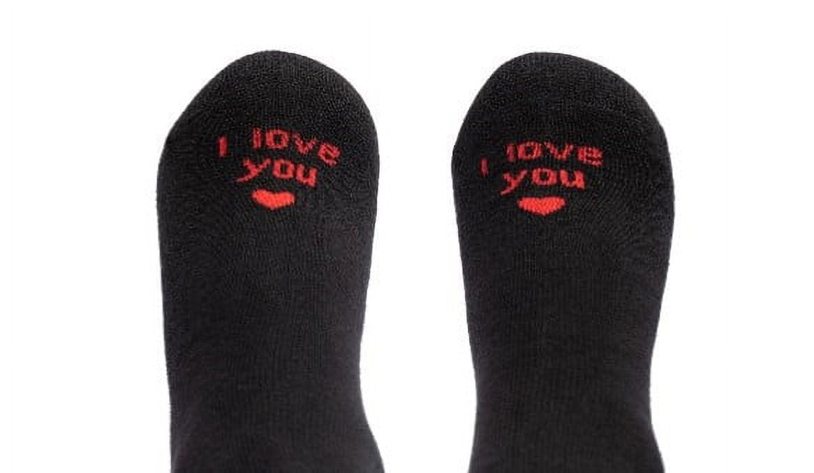 Plain black sock with red pulley I love you ️ - Walmart.com