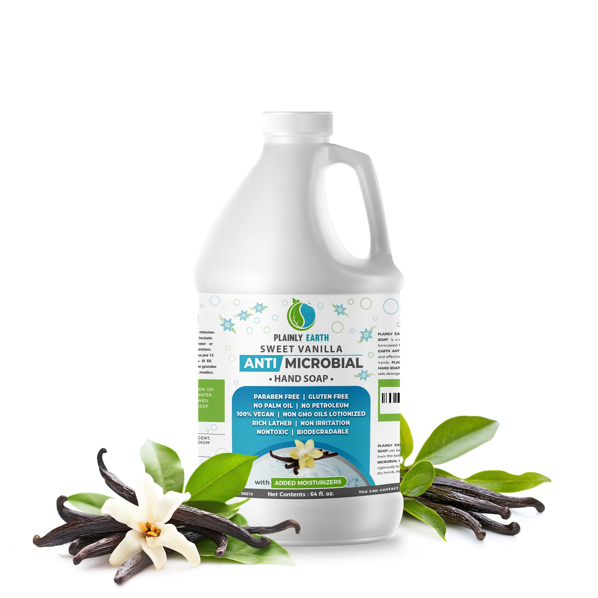 Plainly Earth Antimicrobial Liquid TGF4 Hand Soap (64 Oz ...