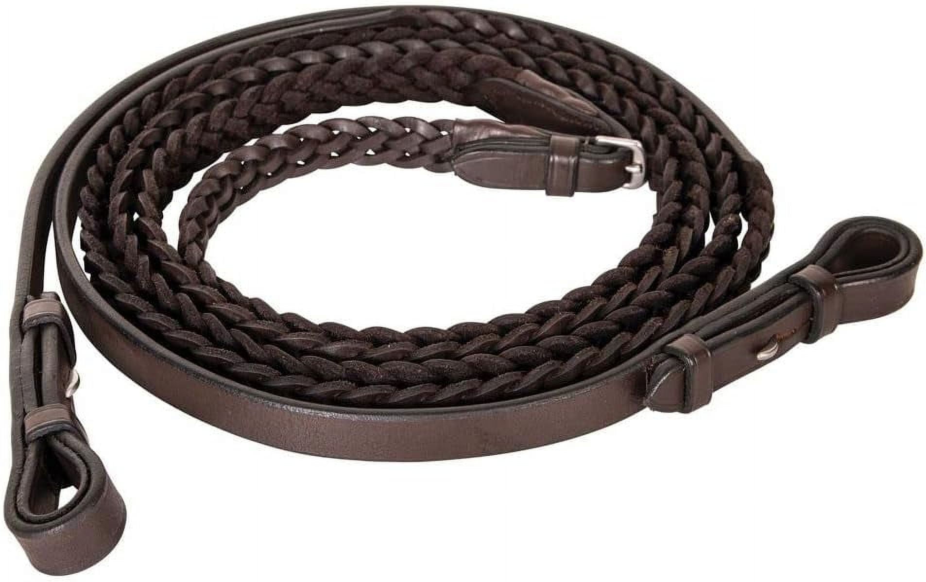 Plaited Reins for Horses 5/8 x 64 | Color Havana | Hand-Crafted Leather ...
