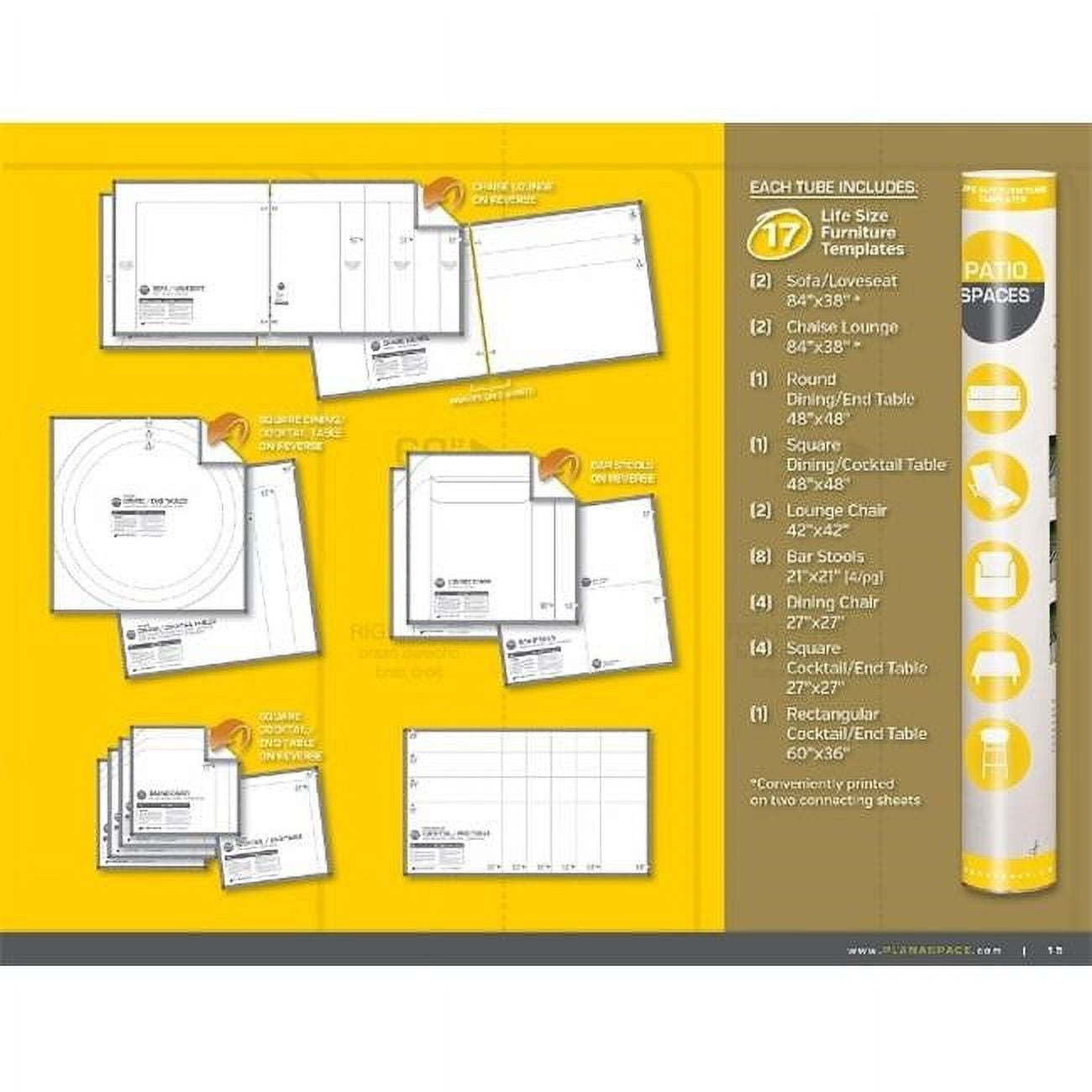 Plan A Space 1PS Patio Spaces 17 Life Size Furniture Templates Planning ...