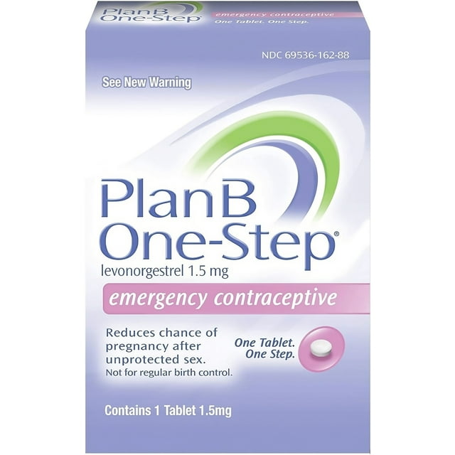 Plan B One-Step Emergency Contraceptive (72 Hour Efficacy Window ...