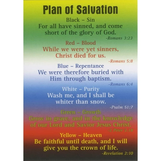 Plan Colors of Salvation Pocket Cards Pkg of 100 - Walmart.com