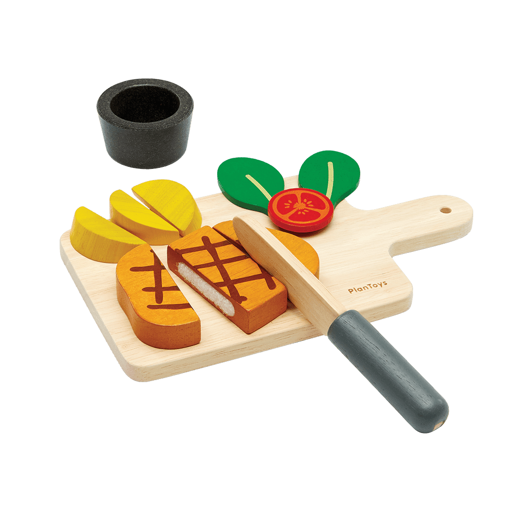 Plan Toys Wooden Toy Steak Set - Walmart.com