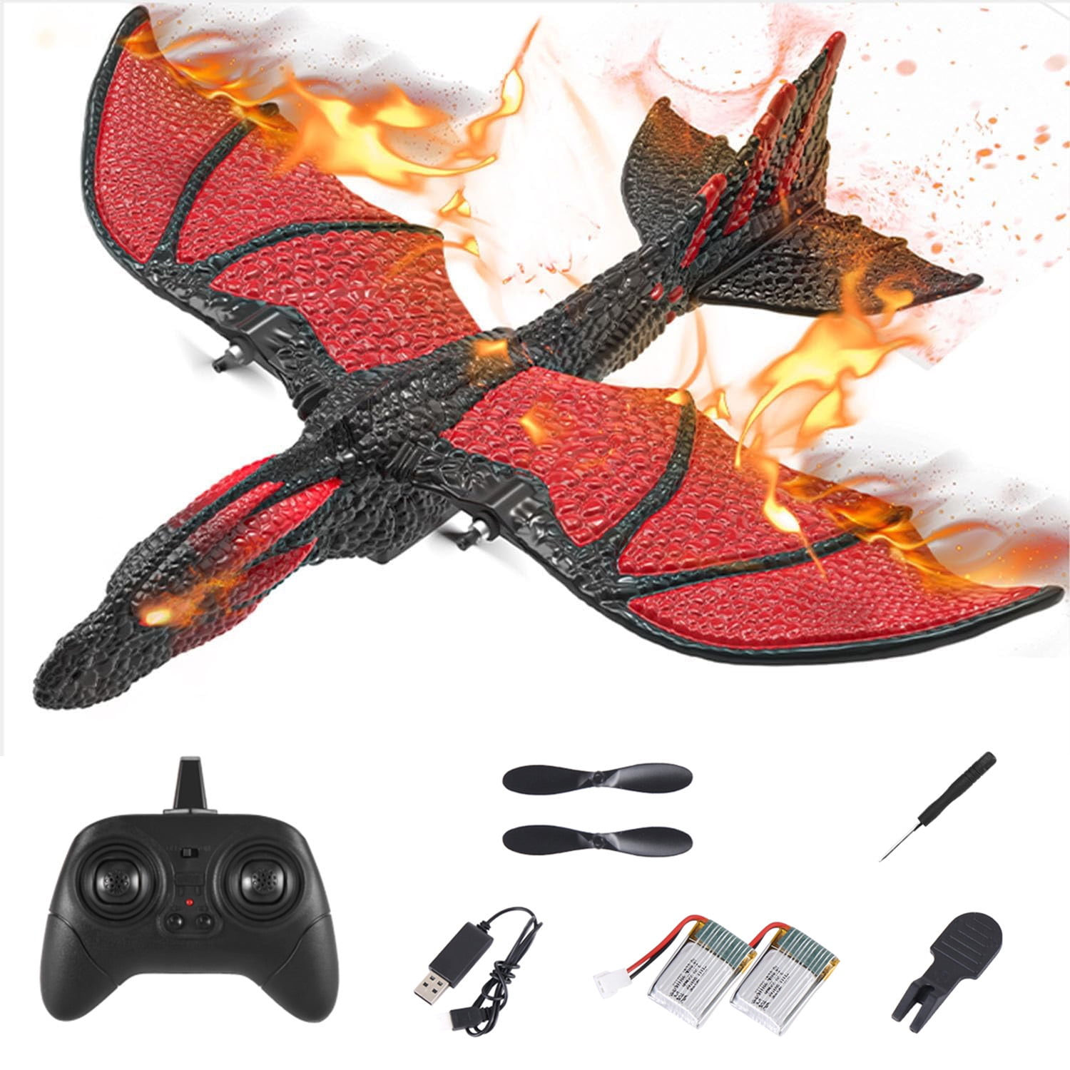 RC Plane, 2.4GHz Remote Control Plane Flying Dragon Toys, 2CH 6-axis Gyro Stabilizer RC Airplane ...