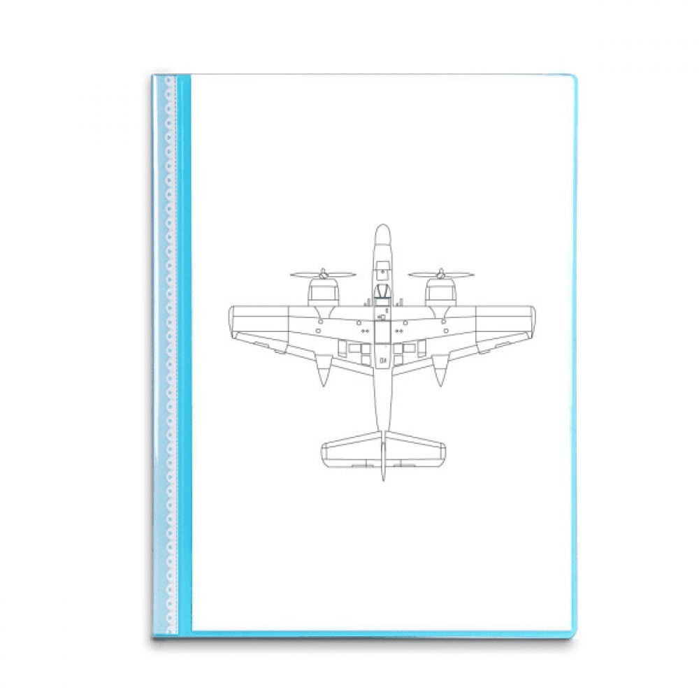 Plane Army Line Art Deco Fashion Book Sheet Protectors Portfolio Binder ...