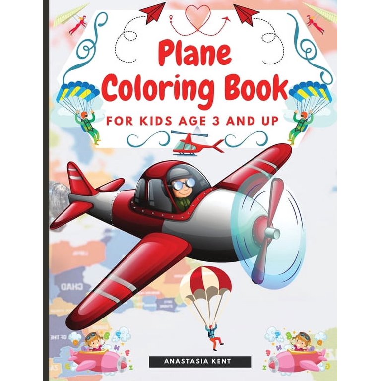 coloring book plane