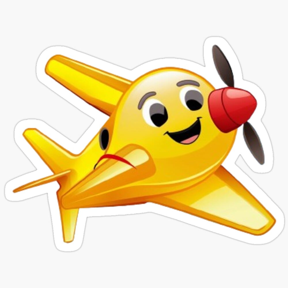 Plane Emoji Sticker Phone Decal Water Bottle Stickers Car Decals ...