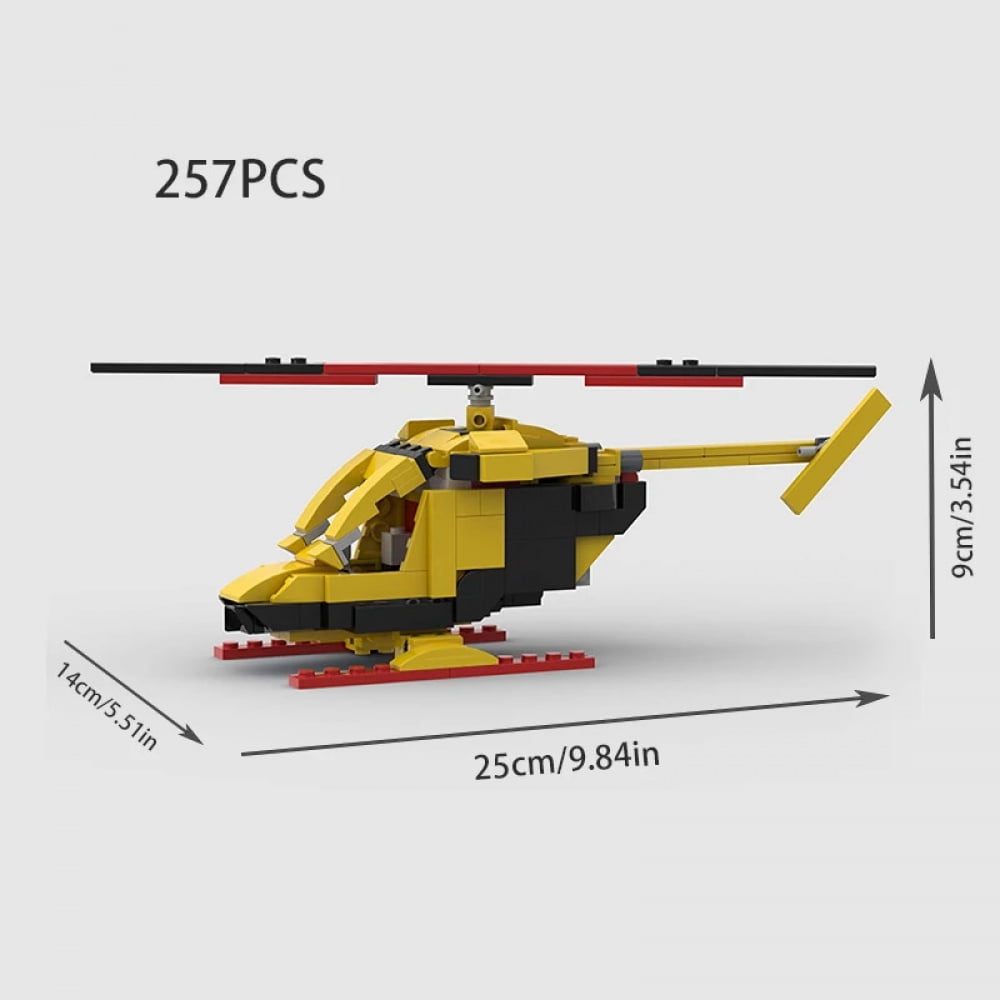 Plane Helipad City Airplane Building Blocks Copter MOC Aircraft Bricks ...