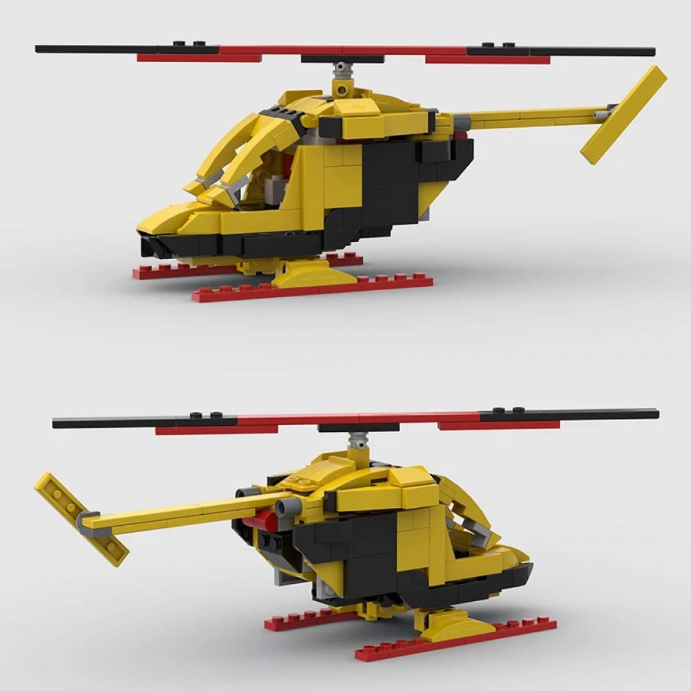 Plane Helipad City Airplane Building Blocks Copter MOC Aircraft Bricks ...