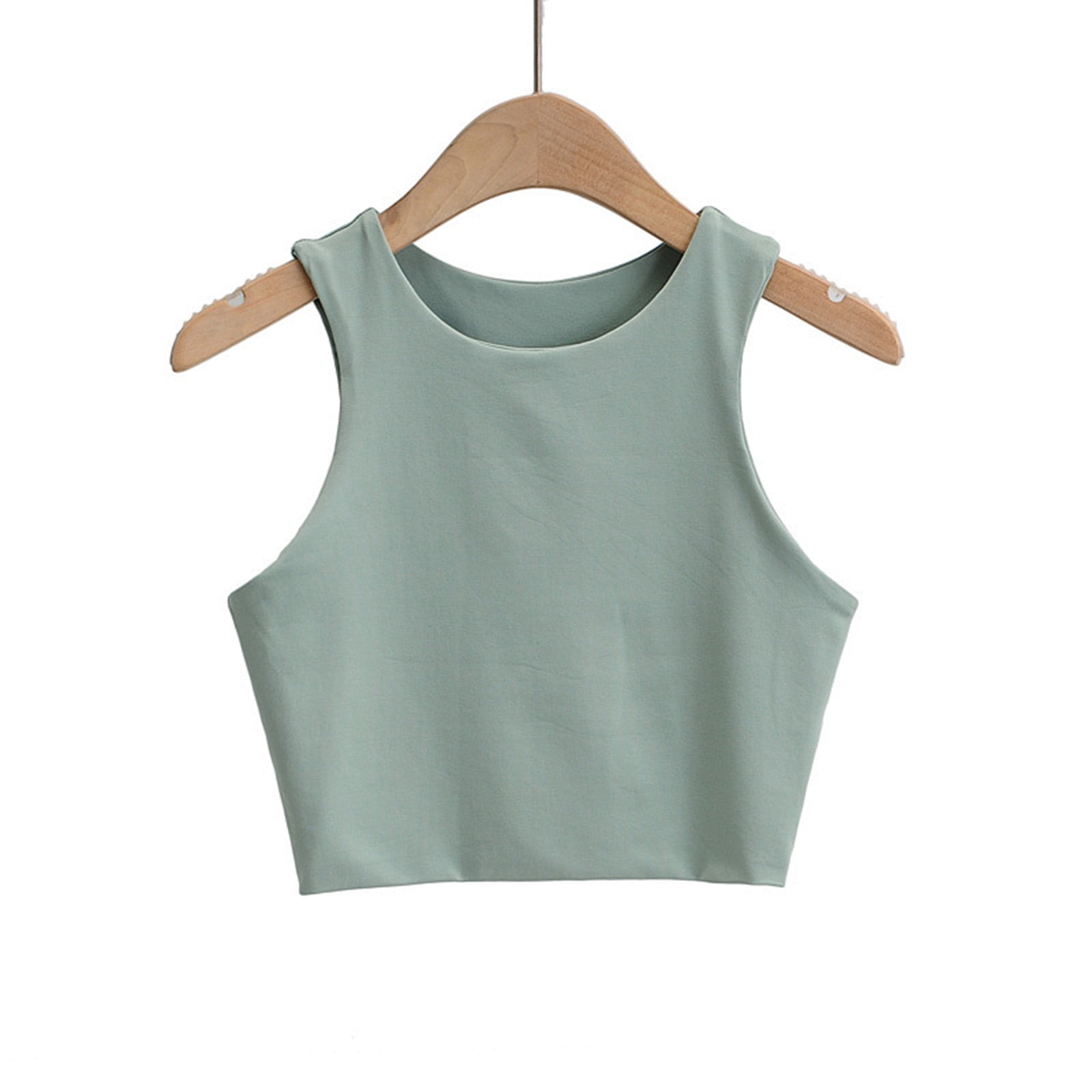 Plane Underwear Girl’s Sleeveless Crop Tops Double Layer Neck Cropped ...