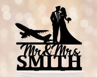 Plane Wedding Cake Topper, Custom Airplane Cake Toppers, Jet Plane ...