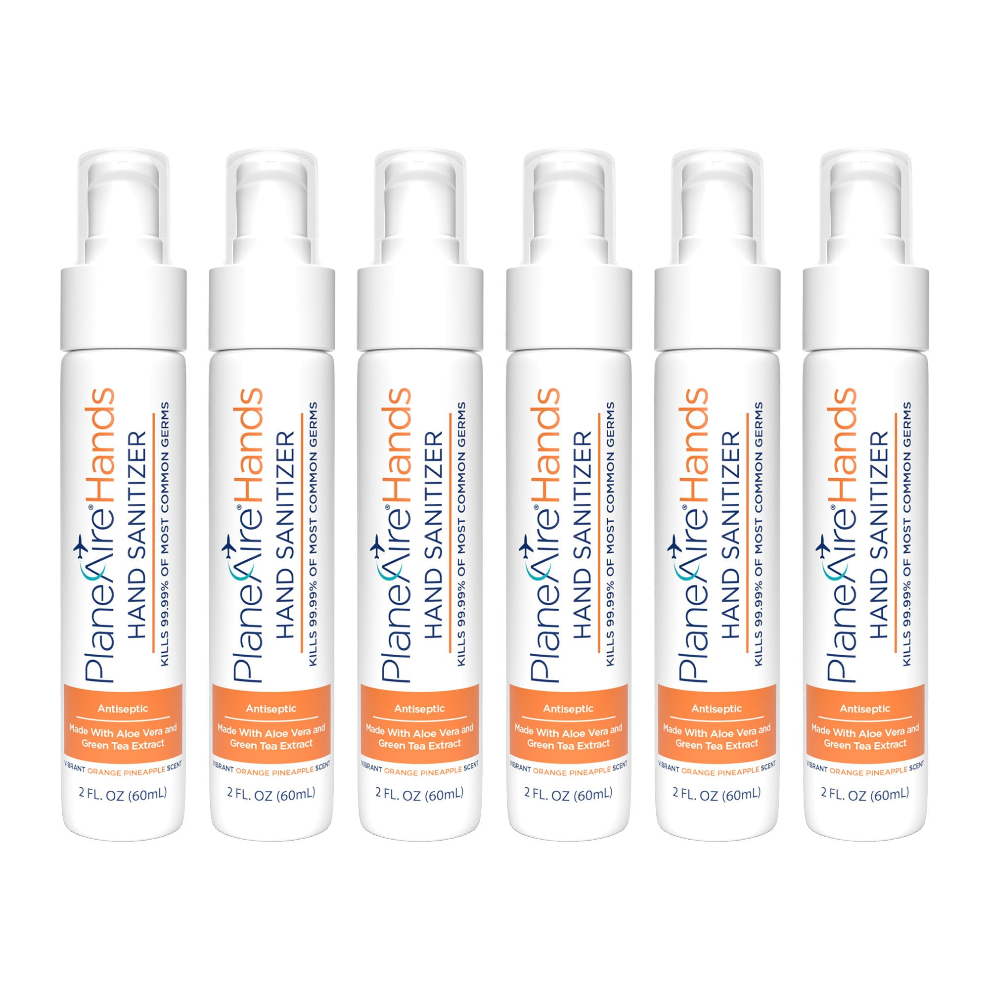 PlaneAire Hand Sanitizer Gel Orange Pineapple 2 fl oz (6-Pack ...
