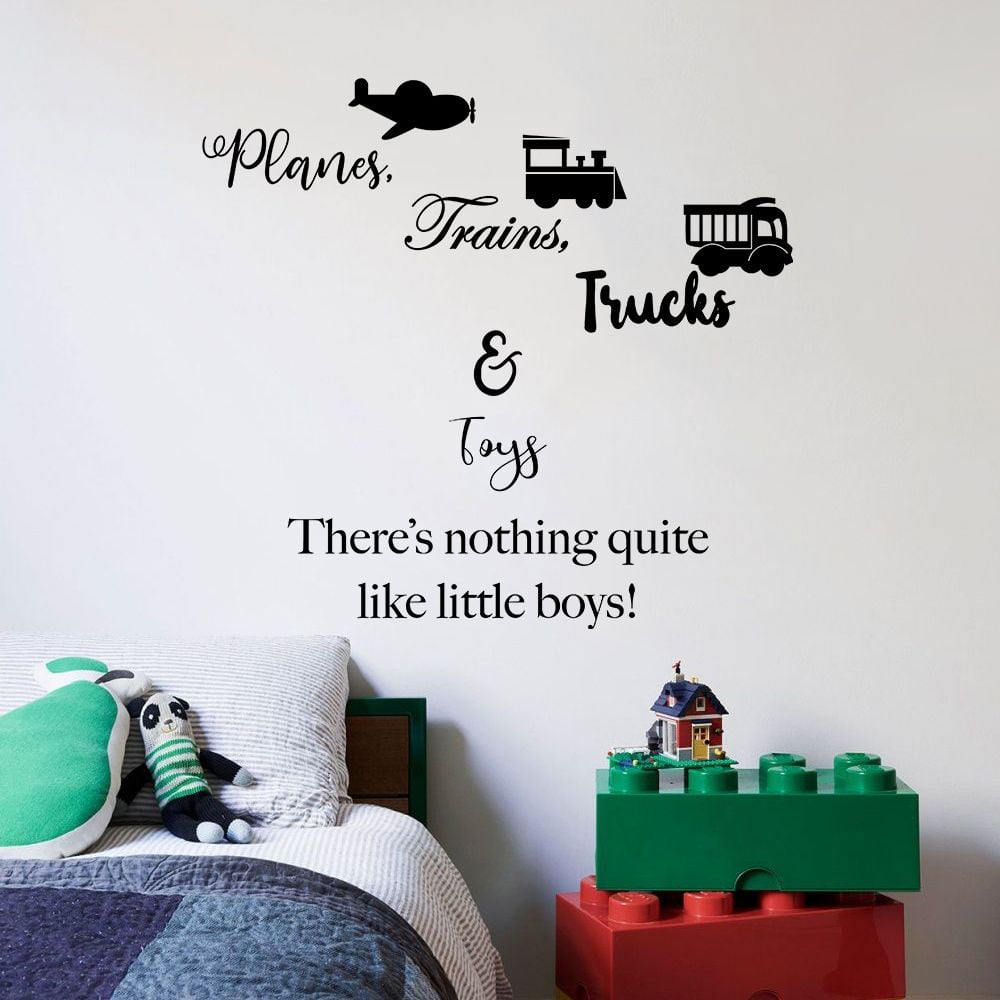 Planes Trains Trucks Toys Baby Children Family Quote Quotes Wall ...