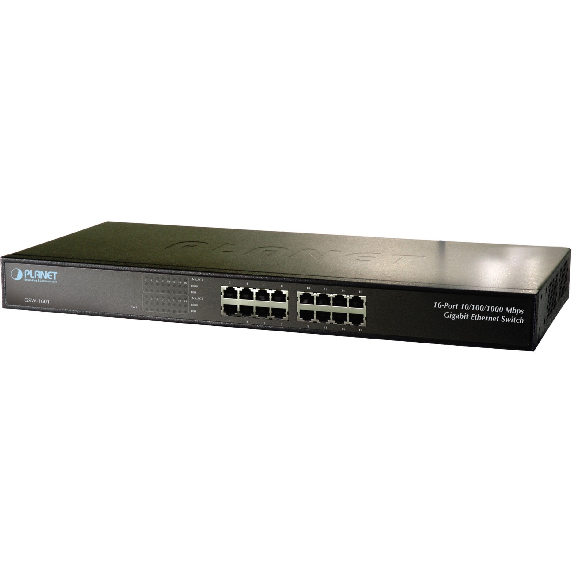 Planet 16-Port 10/100/1000Mbps Gigabit Ethernet Switch - Walmart.com