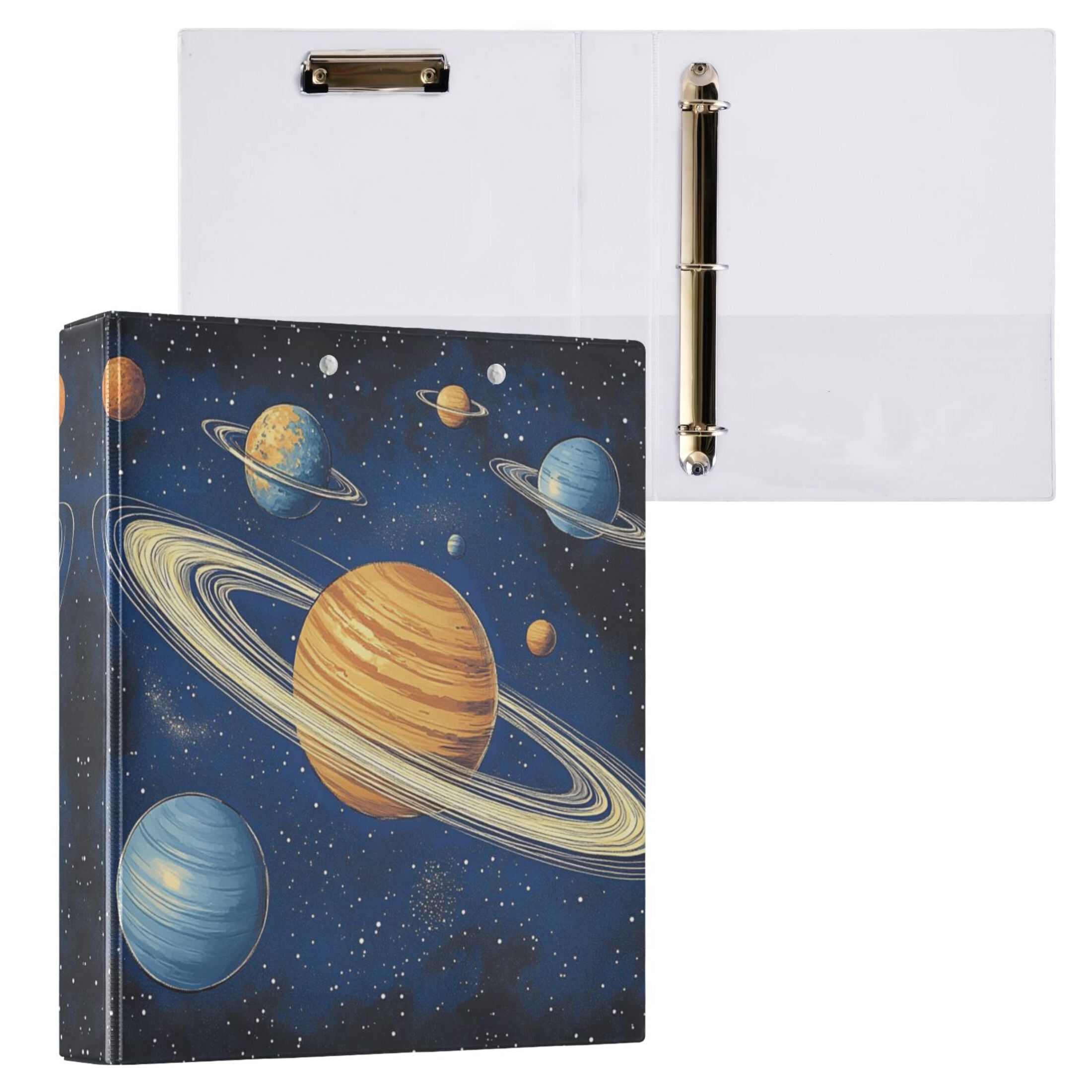 Planet 3 Ring Hardcover Binders 1.5in Round Rings for Letter-Size ...