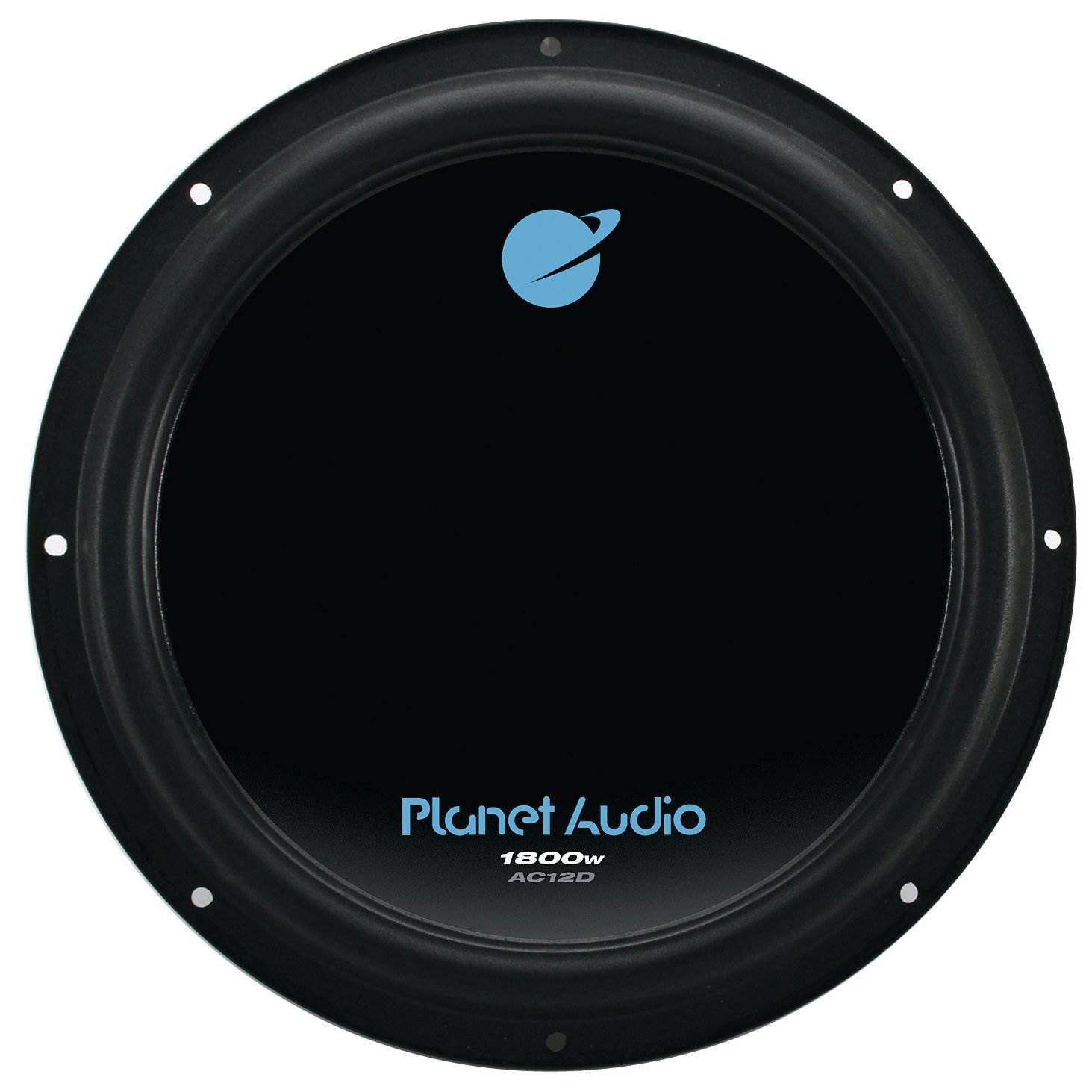 Planet Audio AC12D 12 Inch Dual 4 Ohm, 1800W DVC Car Audio Power Single ...