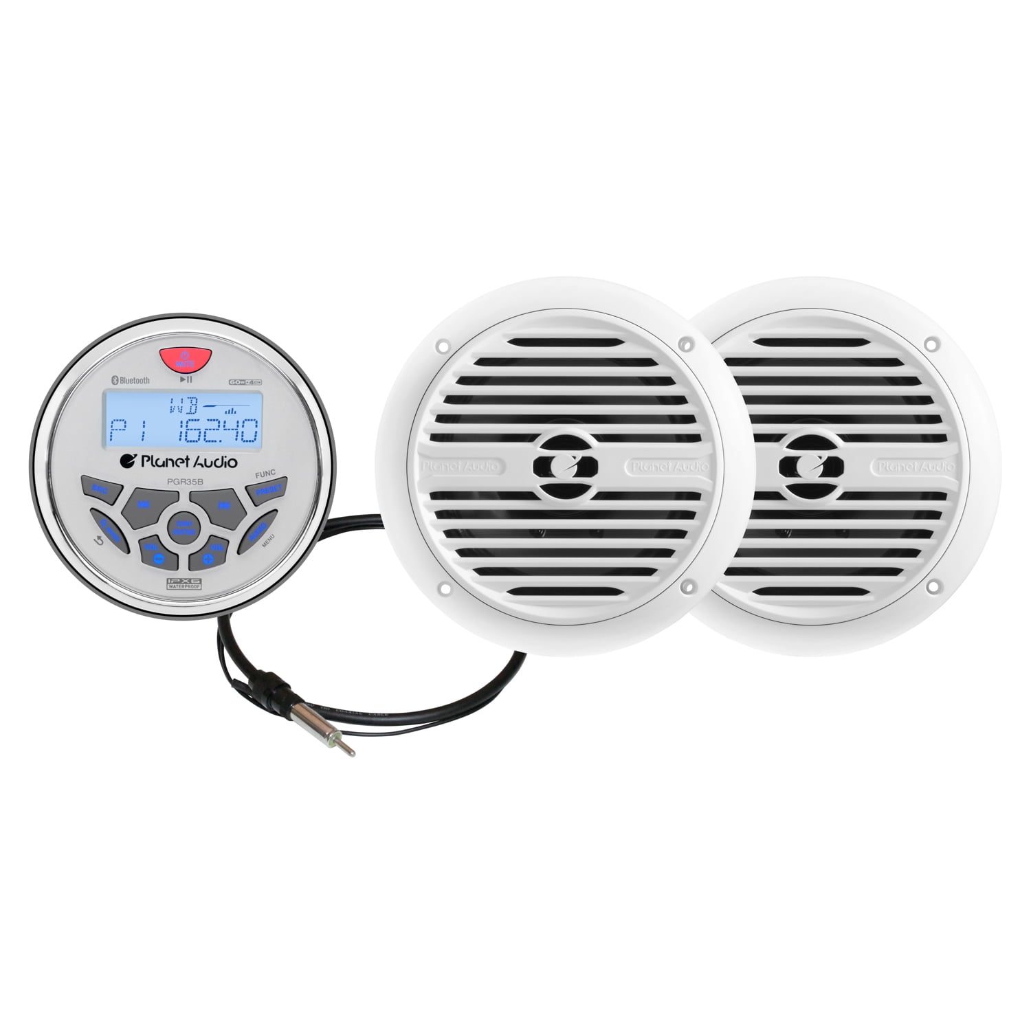 Planet Audio PMP35W.6 Marine Boat Stereo Sound System Speaker Package ...