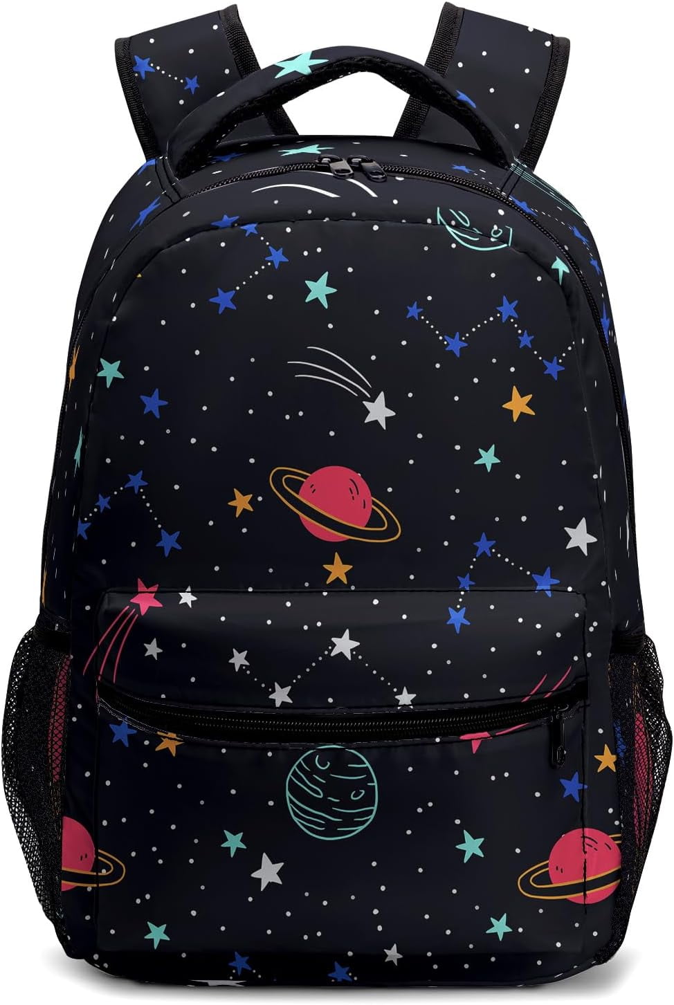 Planet Backpack Space Solar System Stars Bookbag Black Galaxy Universe ...