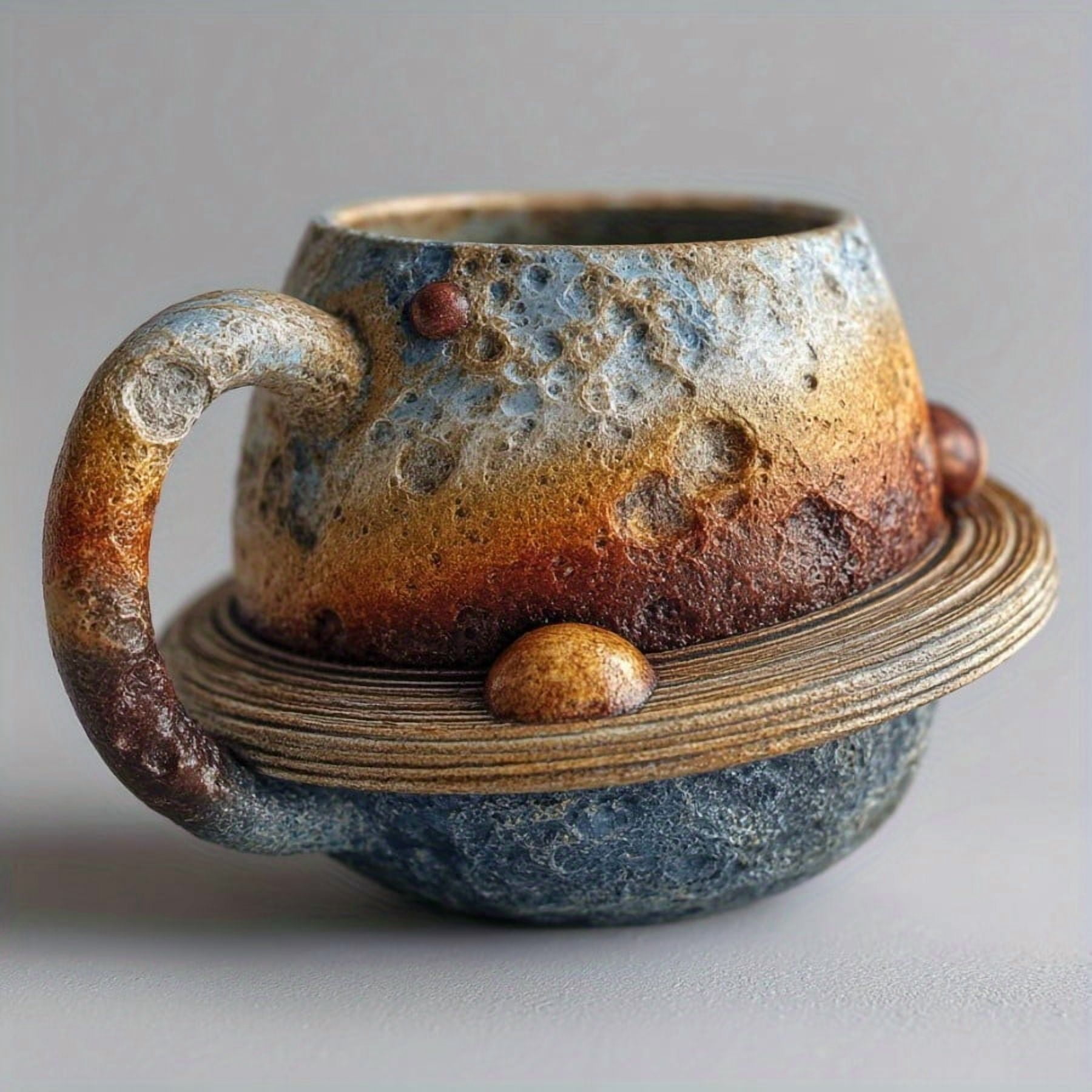 Planet Cup - Solar System Coffee Mug with Earth, Moon & for Design, Wax ...