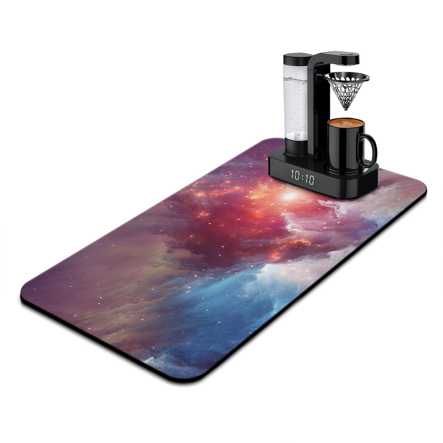 Planet Dish Drying Mat, Star Moon Sun Spacecraft Absorbent Kitchen Mat ...