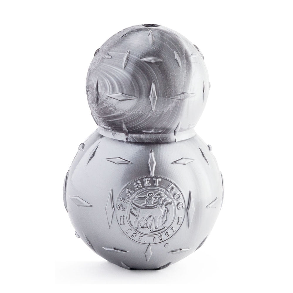 Planet Dog Orbee-Tuff Diamond Plate Double Tuff Dog Toy, Silver, Medium ...
