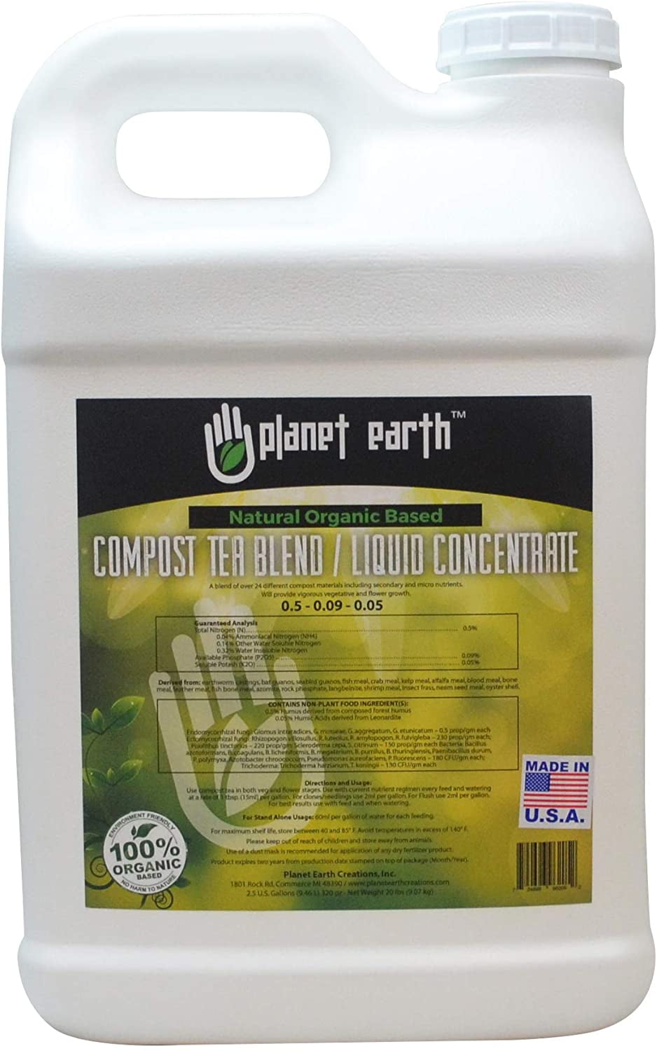 Planet Earth Creations Compost Tea Blend – Liquid Concentrate - 2.5 ...