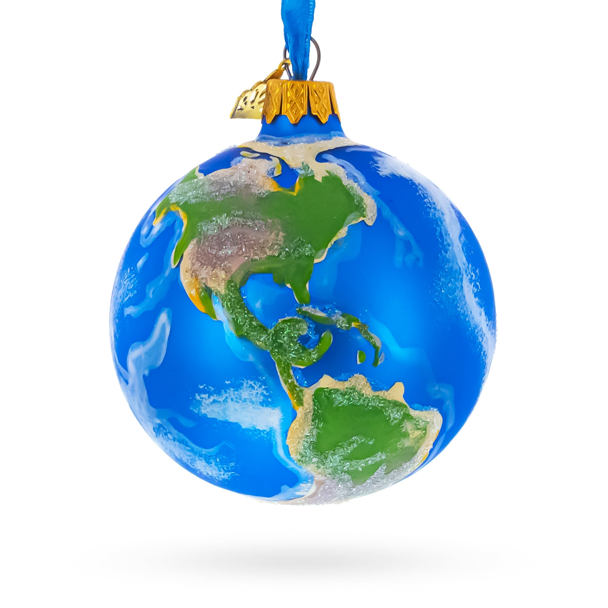 Planet Earth Globe Glass Ball Christmas Ornament 3.25 Inches - Walmart.com