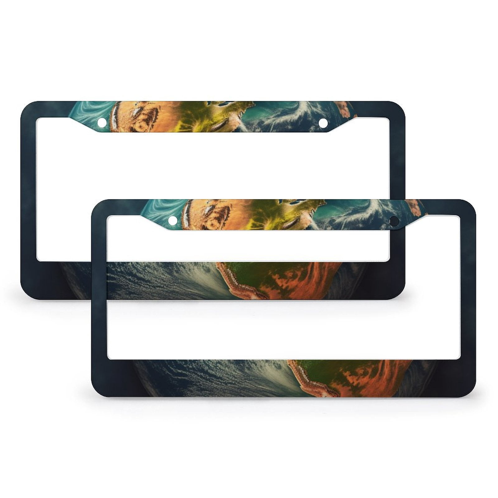 Planet Earth License Plate Cover 2 Pack Outer Space Licenses Plates ...