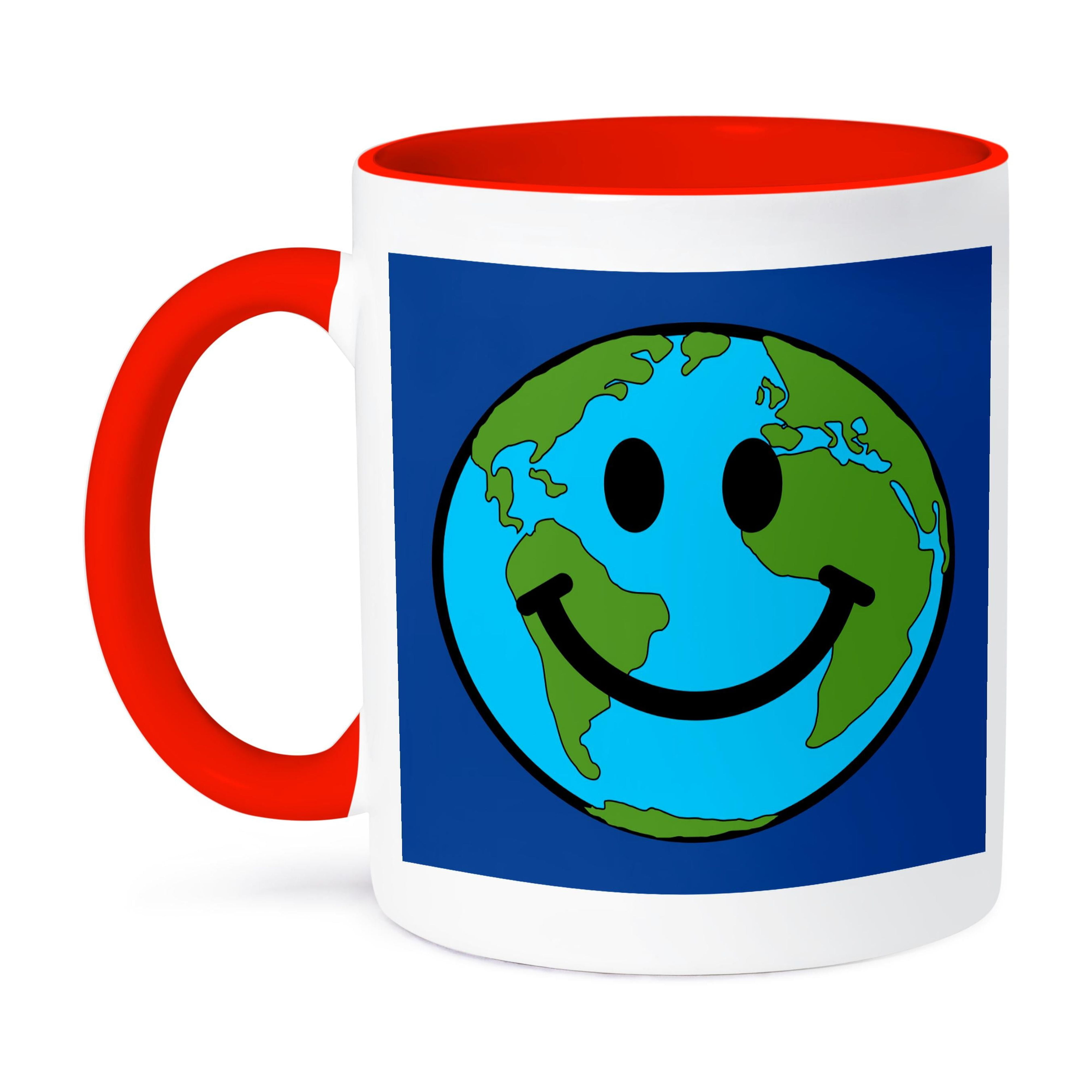 Planet Earth Smiling Face - Happy World Globe Earth Day - Smilie For ...